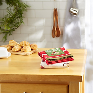 DII Christmas Pets Collection Decorative Kitchen Towels for Dog and Cat Lovers, Dishtowel Set, 18x28, Be Meowy, 2 Count