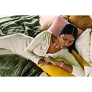 Fitbit Versa 3 Health & Fitness Smartwatch with GPS, 24/7 Heart Rate, Alexa Built-in, 6+ Days Battery, Pink/Gold, One Size (S & L Bands Included)