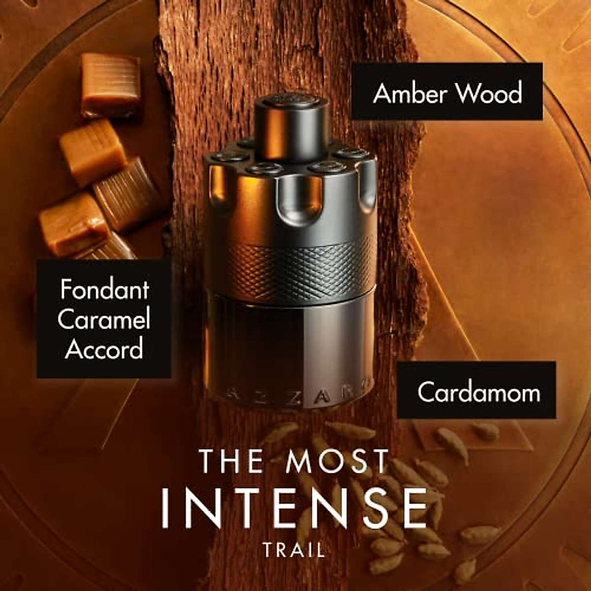 Azzaro The Most Wanted Eau de Parfum Intense - Cologne for Men - Fougère, Ambery & Spicy Fragrance, 3.3 Fl Oz