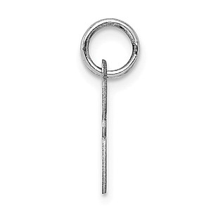 Solid 925 Sterling Silver Small Script Initial Letter G Alphabet Charm Pendant 16mm