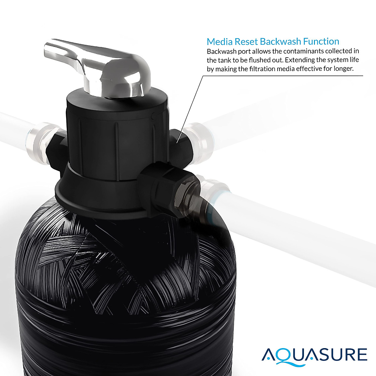 Aquasure Fortitude Pro Series High Performance Whole House 1 CF KDF/GAC Mix Media Water Treatment System with 20" Pleated Sediment Water Filter