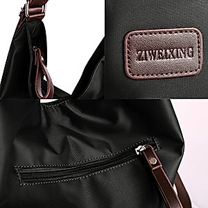 Good Bag Women's Excellent Shoulder Handbags Exquisite Backpack Waterproof Nylon Purse(Black)