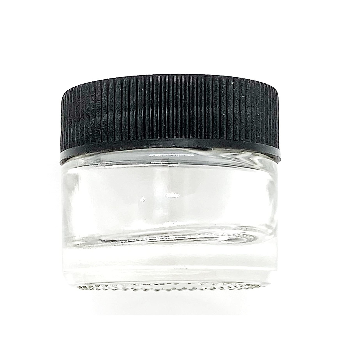 Skunkworx Packaging 7cc (2 Dram) Glass Concentrate Jars with Black Lids (12 Count)
