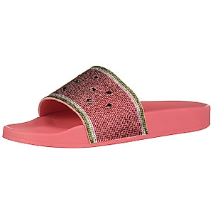 Katy Perry Women's The Jimmi Slide Sandal, WATERMELON/OASIS PINK, 6