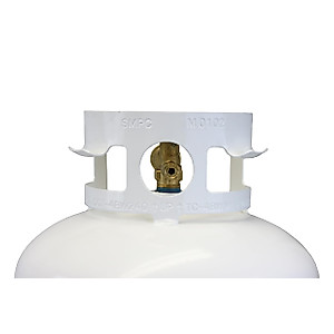 Flame King YSN401b 40 Pound Steel Propane Tank Cylinder with OPD Valve, White