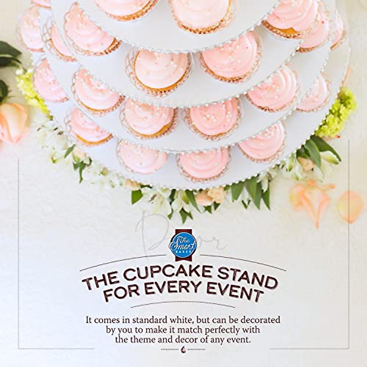 As Seen on Shark Tank Cupcake Stand - Dessert Stand, Tier Stand, Cupcake Stand-Hold Up to 90 Cupcakes-Catering Supplies for Buffet Display-Treat Stands for Dessert Table, Wedding Cake & Cupcake Stand