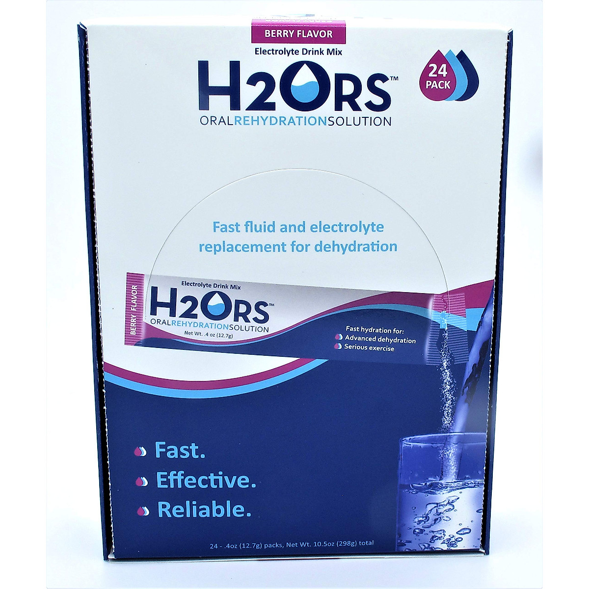 H2ORS Electrolyte Drink Powder: Berry (24 Pack)