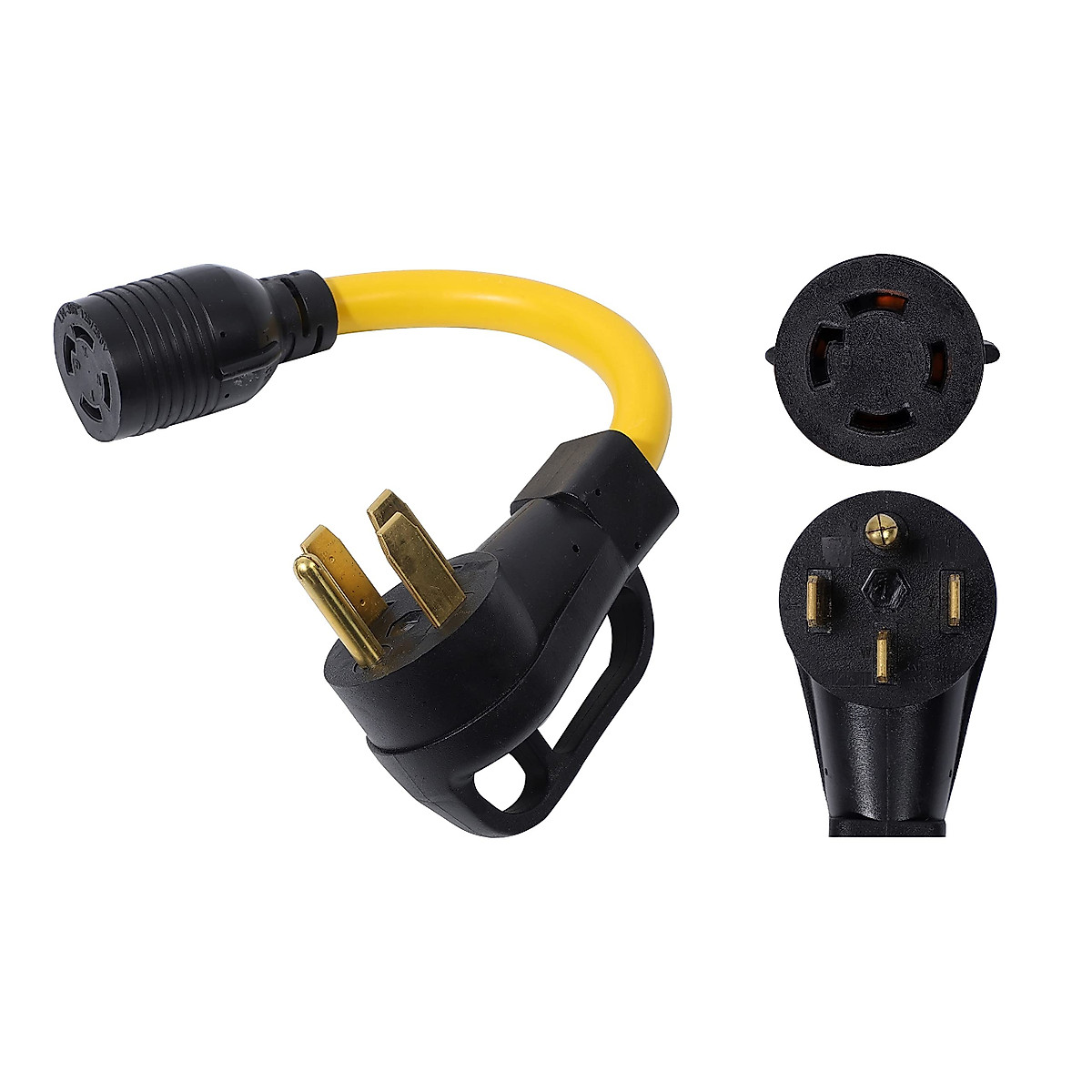 ONETAK NEMA 14-50P to L14-30R 120V/240V 50 Amp 4 Prong Male Plug to 4 Prong Twist Lock Female Outlet Receptacle Generator Welder Dryer EV Charger Power Cord Adapter