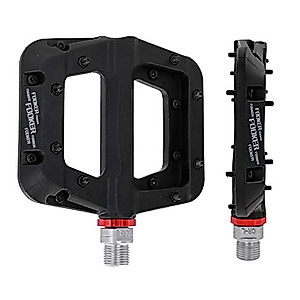 FOOKER MTB Pedals Mountain Bike Pedals 3 Bearing Non-Slip Lightweight Nylon Fiber Bicycle Platform Pedals for BMX MTB 9/16"