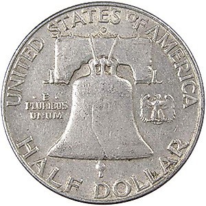 1954 D Franklin Half Dollar XF EF Extremely Fine 90% Silver 50c US Coin