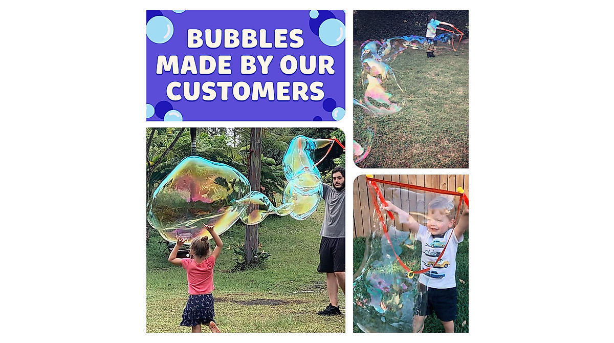 Giant Bubble Wand Kit: Make Huge, Non-Toxic Bubbles!