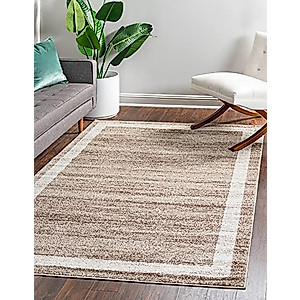 Rugs.com Angelica Collection Rug – 6' x 9' Light Brown Medium Rug Perfect for Bedrooms, Dining Rooms, Living Rooms