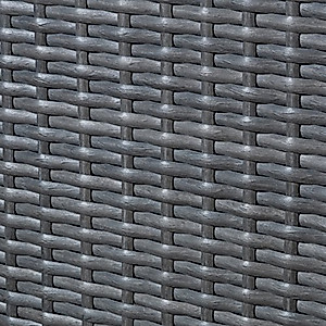 Christopher Knight Home Santa Rosa Outdoor Wicker 6-Seater Sectional Sofa Set with Aluminum Frame and Water Resistant Cushions, 7-Pcs Set, Grey / Silver Grey