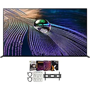Sony XR55A90J 55-inch OLED 4K HDR Ultra Smart TV Bundle with Premiere Movies Streaming + 30-70 Inch TV Wall Mount + 6-Outlet Surge Adapter + 2X 6FT 4K HDMI 2.0 Cable