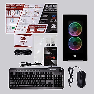 iBUYPOWER Pro Gaming PC Computer Desktop Element Mini 190A (Ryzen 3 3100 3.6GHz, NVIDIA GeForce GT 710 1GB, 8GB DDR4, 480GB SSD, WiFi Ready, Windows 10 Home)