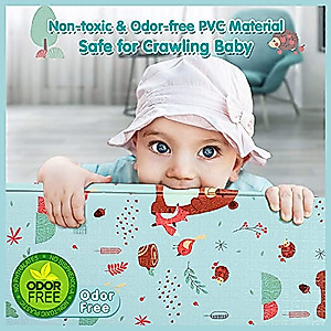 Gimars Baby Play Mat, Reversible and Foldable Baby Mat for Floor, 79 x 71 x 0.6" Extra Large Play Mat, Waterproof Foam Playmat for Babies, Infants, Toddlers, Play & Tummy Time