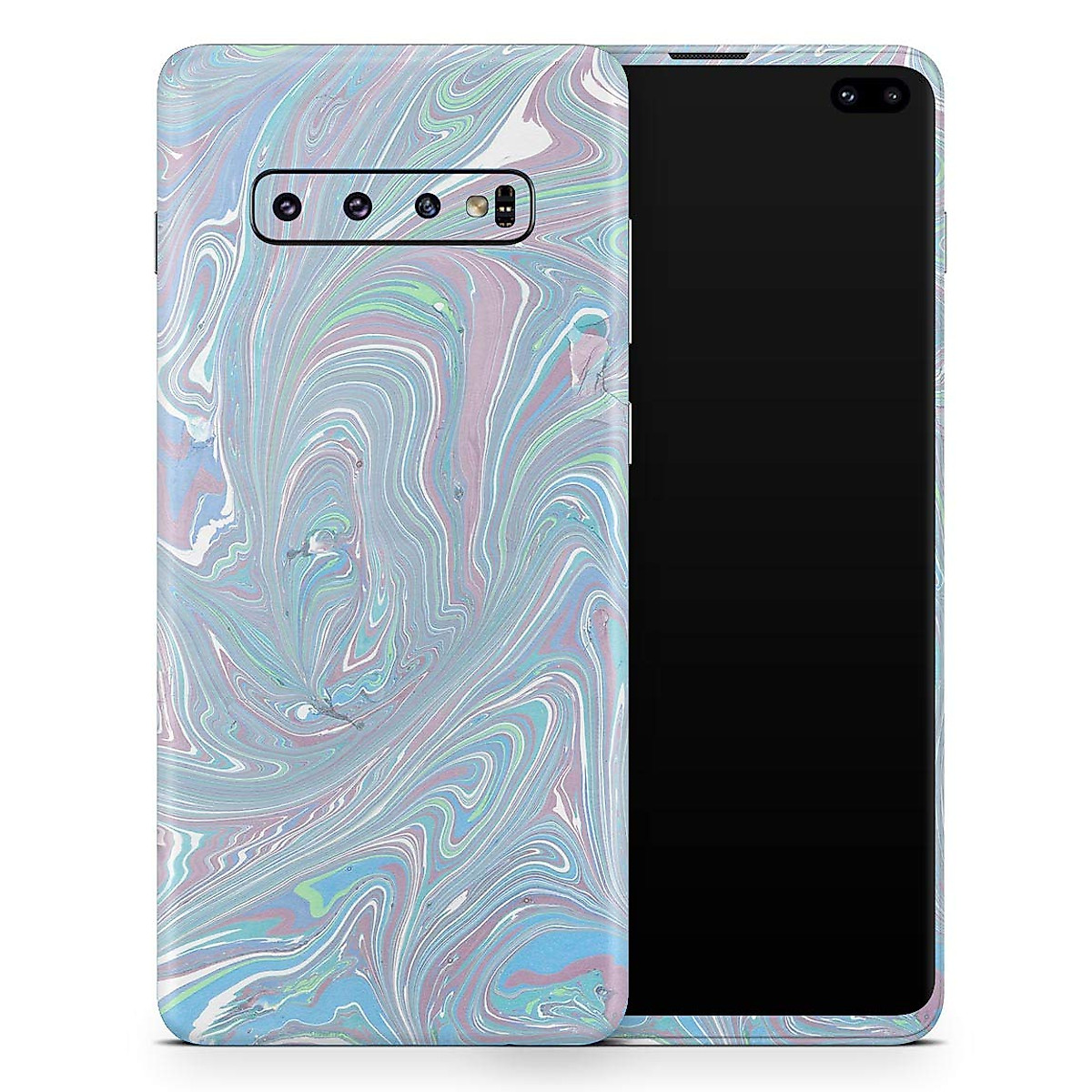 DesignSkinz Marbleized Swirling Color Passion Protective Vinyl Decal Wrap Skin Cover Compatible with The Samsung Galaxy S20 (Screen Trim & Back Glass Skin)