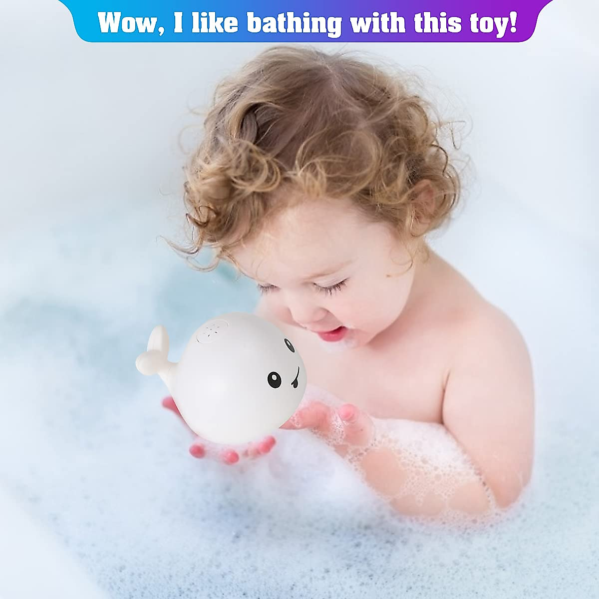ZHIHUAN Bath Toys for Toddlers 1-7 Years Olds,Kids Bath Toys for 1-6 Years Olds Boys Girls Baby Bath Toys Age 6-24 Month Bathtub Toys Gifts for 1-6 Year Old Boys Girls, white