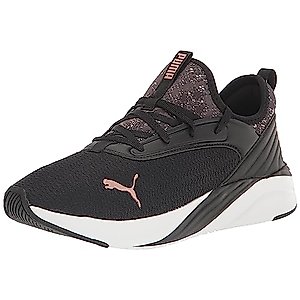 PUMA Women's SOFTRIDE RUBY LUXE Sneaker, Puma Black-Pristine, 11