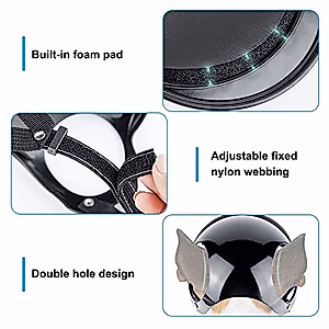 Dog Helmet, Adjustable Pet Hat Drop Resistant Outdoor Bike Pet Cap with Double Ear Holes for Small Medium Large Dogs(S/M/L)