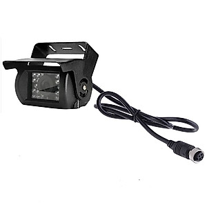 Vehicle Backup Camera and 7 inch Screen Monitor System 12V/24V,2 x IR Night Vision Car Reverse Rear View Mirror Camera Kit with 4 Pin 15m 20m Cable for RV Bus Semi Truck Trailer 5th Camper