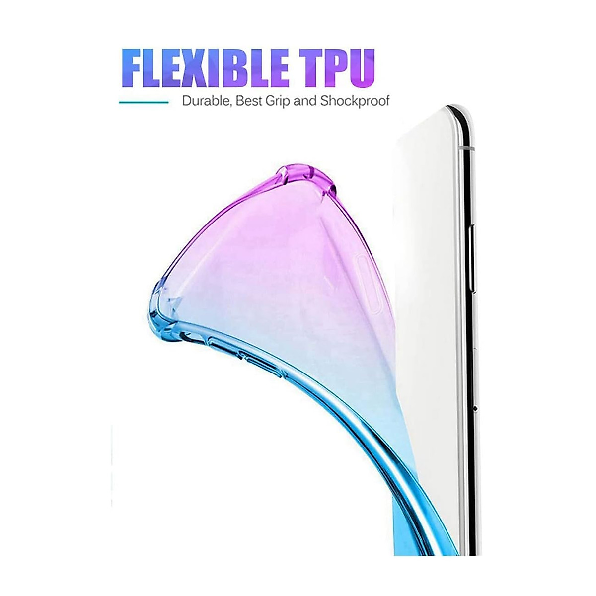 Gufuwo Case for Motorola ThinkPhone Case, Moto ThinkPhone Cute Case Girls Women, Gradient Slim Anti Scratch Soft TPU Phone Cover Shockproof Protective Case for Motorola ThinkPhone (Purple/Blue)