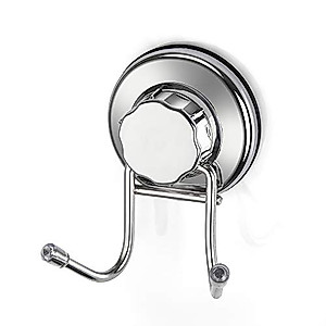 iPEGTOP 6 Pack Strong Suction Cup Hooks Damage Free Stainless Steel Hook for Towel, Robe, Loofah, Bags, Coat, Kitchen Tools and Bathroom Accessories