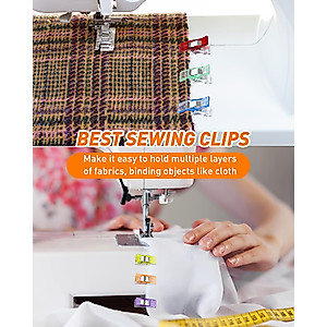 100pcs Multi-Purpose Fabric Sewing Clip，Mini Color Fabric Sewing Clips Quilting,Supply Craft Tools,Fastener Embroidery Crafts, Paper Products and Hanging Small Things,Very Durable Clip for Crafts