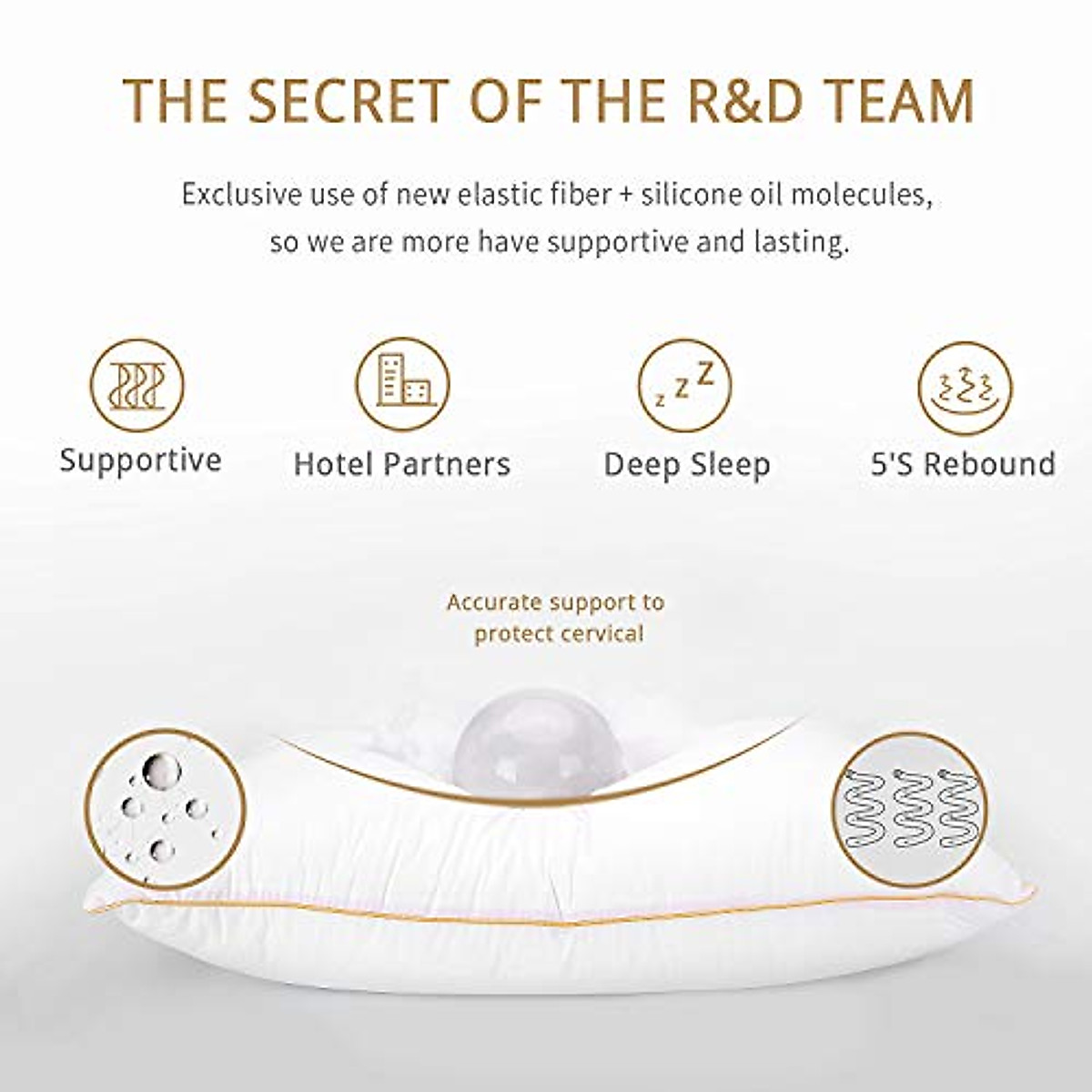 NEIPOTA Pillows Standard Size Set of 2, Hotel Collection Side Sleeper Pillow 20" x 26", Firm Standard Pillows for Sleeping 2 Pack, Cooling and Fluffy Down Alternative Fiber Bed Pillows & Positioners