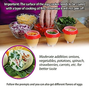 Hard Boiled Egg Maker, 6-Piece Shell-Free Egg Cooker Set, Non-Stick Easy-Clean Multifunctional Egg Boiler Kit