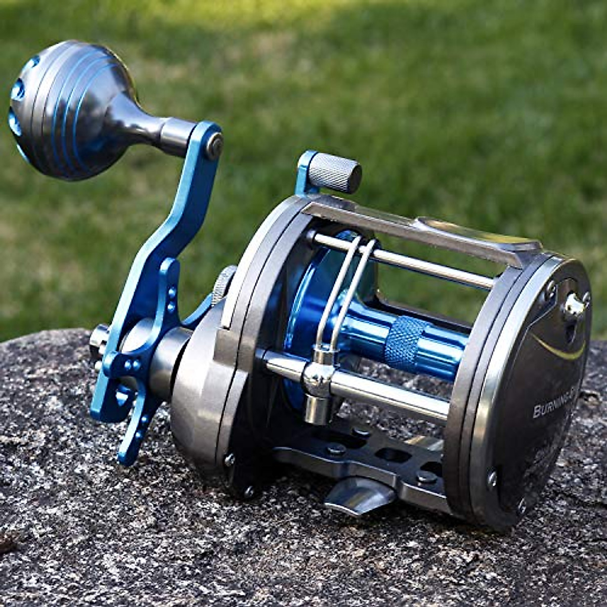 Sougayilang Trolling Reel Saltwater Level Wind Reels,Conventional Reels Boat Fishing Ocean Fishing for Sea Bass Grouper Salmon-SHA4000 Right Handed-NO Line Counter