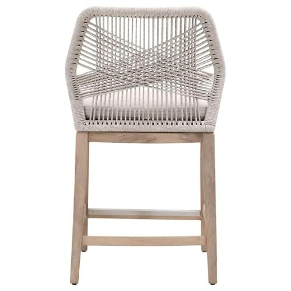 Star International Furniture Woven Loom 26" Fabric Outdoor Counter Stool - Gray