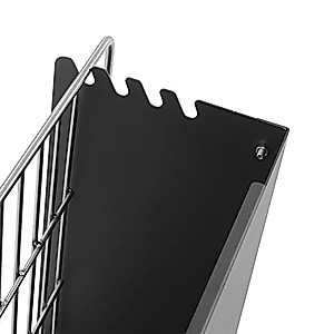 Park BBQ Rack Park Style Charcoal Grill with Grate, Single Post Carbon Steel Park Grill 50 Inch Height Pole, Heavy Duty Outdoor Park Grill for Home, BBQ, Camping, Backyard (A-Black-16 * 16in-4.8ft)