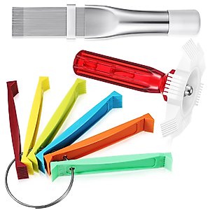 3 Pieces Air Conditioning Brush Set Includes FCR6 Ring Fin Comb Air Conditioner Fin Cleaner Condenser Radiator Fin Comb Stainless Steel Fin Straightener Cleaner Brush Repair Tool for Condenser Coil
