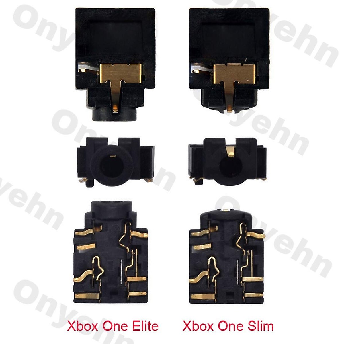 Onyehn 2-pack Replacement Headphone Jack Plug Port 3.5mm Headset Connector Port Socket for XBOX ONE ELITE Controller Model 1698 Replace+ T6 T8 Screwdrivers For XBOX ONE Wireless Controller Repair Part