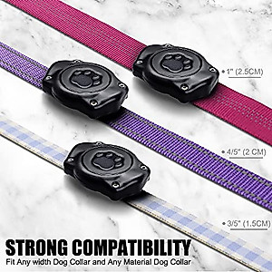 AirTag Dog Collar Holder(2 Pack), FEEYAR 100% Waterproof Air Tag Mount, Hard PC Apple AirTag Holder for Dog & Cat Collars, Ultra-Durable Air Tag Dog Collar Holder - Fits All Width Collars