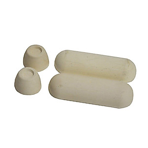 DANCO Universal Stick On Toilet Seat Bumpers Kit | Strong Self-Adhesive Pads | Rubber Replacement Bumpers | White | 4 Pack (10062)