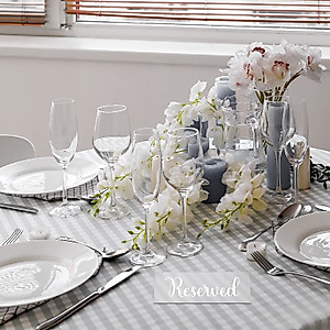 Teling 16 Pcs Acrylic Reserved Table Signs for Wedding Guest Reservation Seat Signs Waterproof Double Sided Reserved Tent Signs for Wedding Birthday Party Restaurants Meeting Chair Business Office