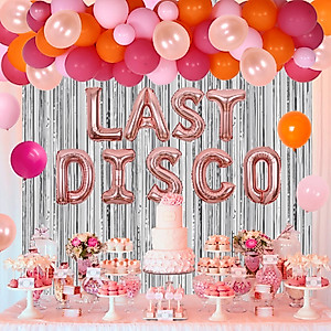Last Disco Bachelorette Party Decorations, 60s 70s Retro Disco Boho Bachelorette Party Decorations - Balloon Garland Arch with Foil Fringe Balloons