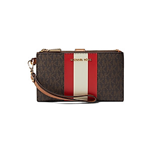 Michael Kors Jet Set Double Zip Wristlet Bright Red One Size