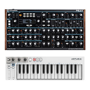 Novation Peak 8-Voice Desktop Polyphonic Synthesizer Bundle with KeyStep (2 Items)