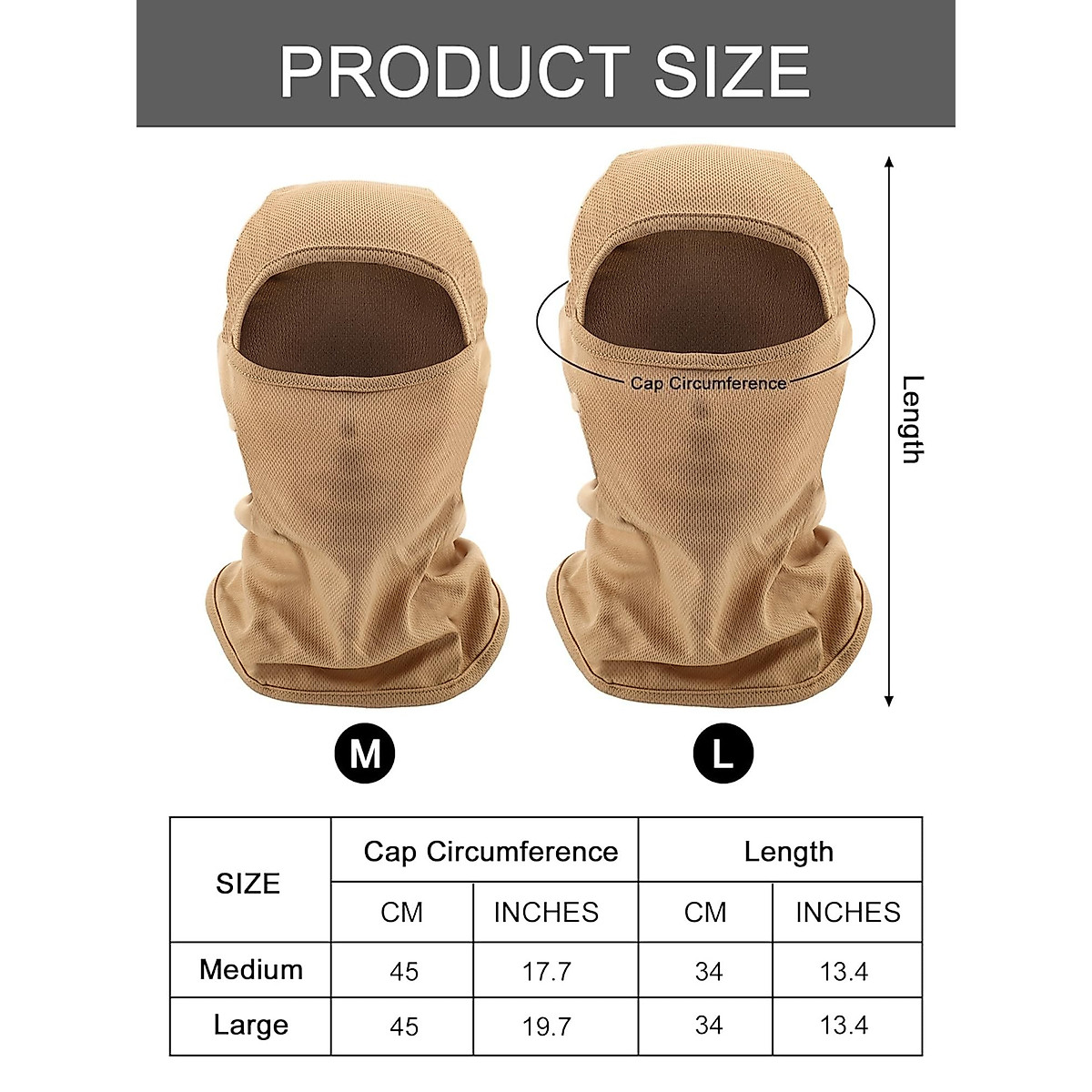 6 Pieces Balaclava Face Mask Motorcycle Windproof Camouflage Fishing Face Cover Winter Ski Mask (Black, Khaki, Army Green, Printed Black, Printed Green, Dark Green)