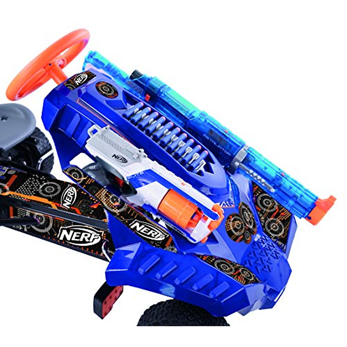 Hauck Nerf Striker Go Kart Ride On, Blue and Orange, 4 months to 96 months