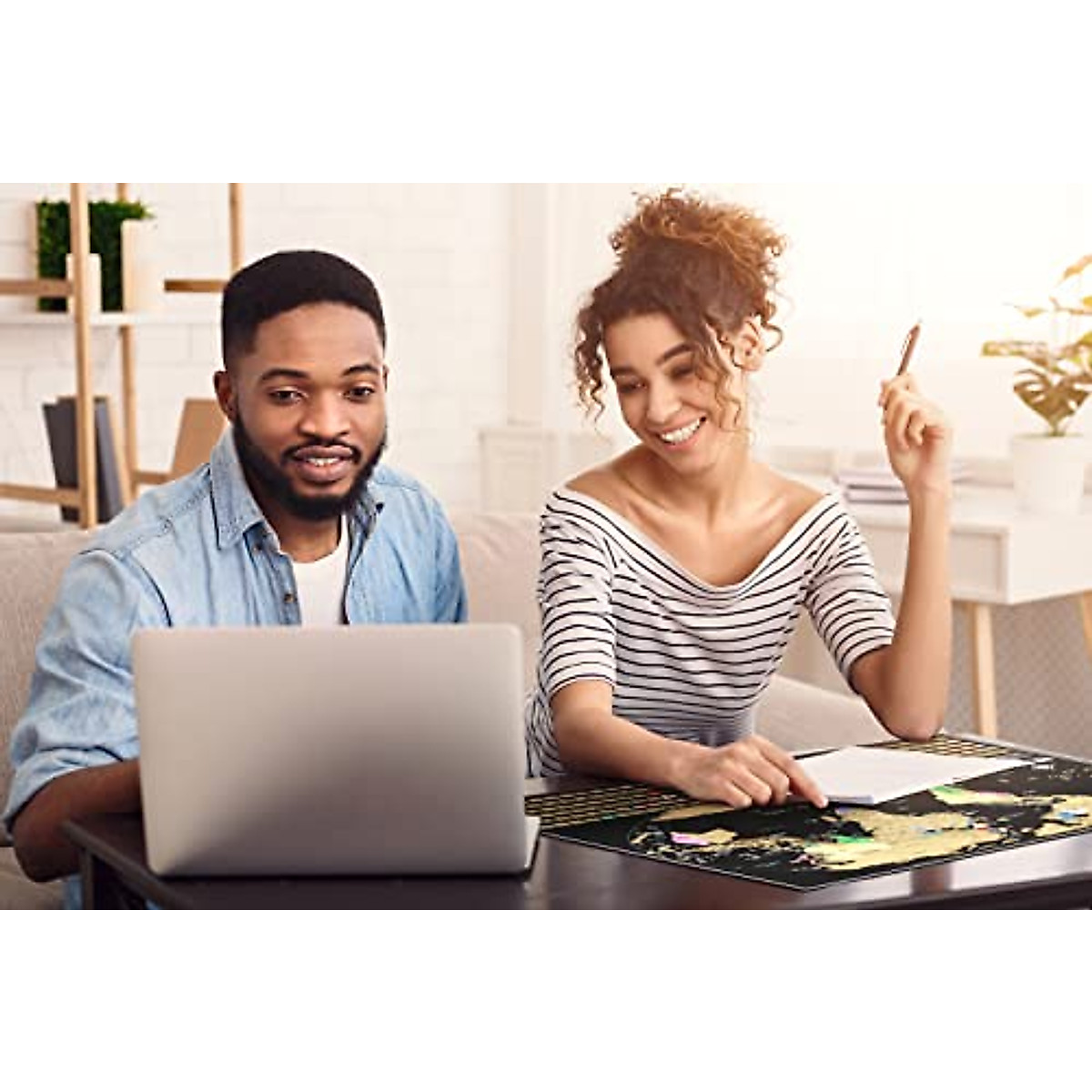 Landmass - 17 x 24 Inches Scratch Off Map Of The World Poster - Scratch Off World Map Print - Wall Art - Deluxe Travel Tracker Map - Gift Idea - Gift For Travelers