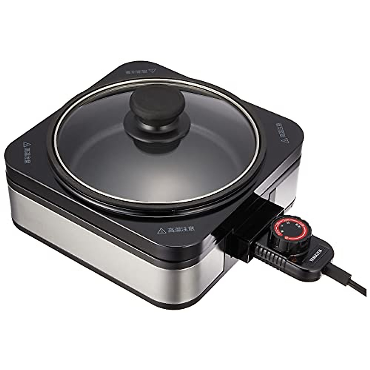 Yamazen removable hotplate for 1 person (with wave plate & pot plate) Silver YHC-W 600 (S)
