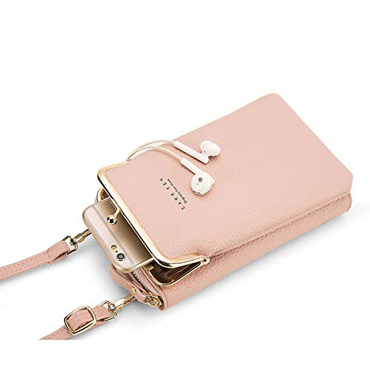 SUMGOGO WOMENS CROSSBODY BAG CELL PHONE SHOULDER PURSE CARD WALLET HANDBAG SATCHEL (Black)