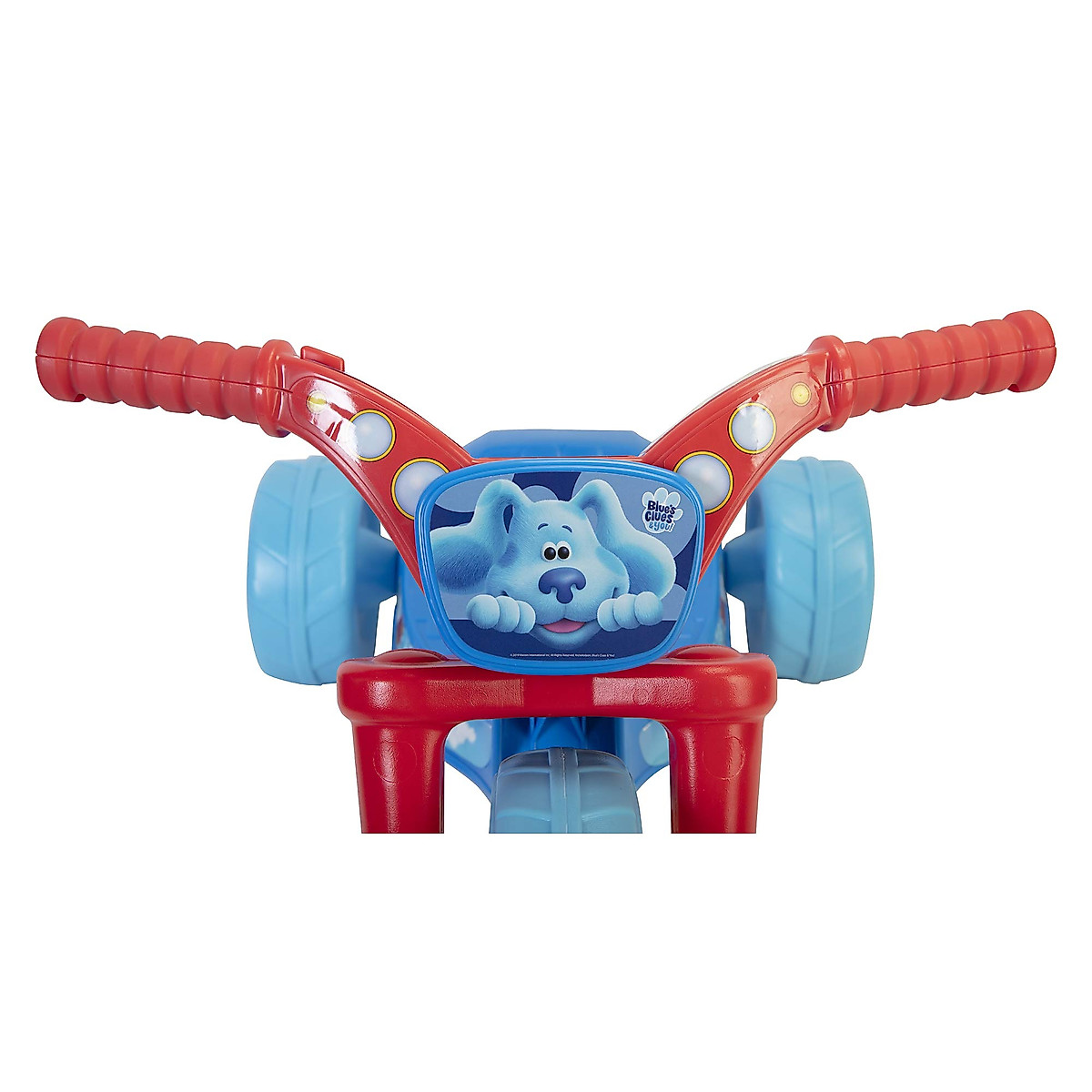 Blue's Clues & You Ride-On 10" Fly Wheels Junior Cruiser Tricycle with Sounds - Toddler Bike Trike, Ages 18-36M, for Kids 33”-35” Tall - 35 lbs. Weight Limit