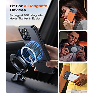 VICMARS for iPhone 14 Pro Max Phone Case Magsafe with Stand, Shockproof iPhone 14 Pro Max Case for Men Women Invisible Magnetic, Built-In Kickstand