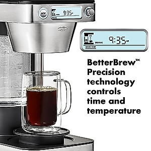 OXO Brew 12-Cup Coffee Maker With Podless Single-Serve Function,Silver