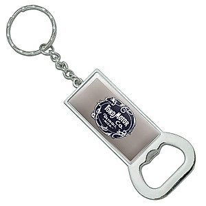 GRAPHICS & MORE Ford Motor Company Vintage Logo Keychain Rectangle Chrome Plated Metal Bottle Cap Opener